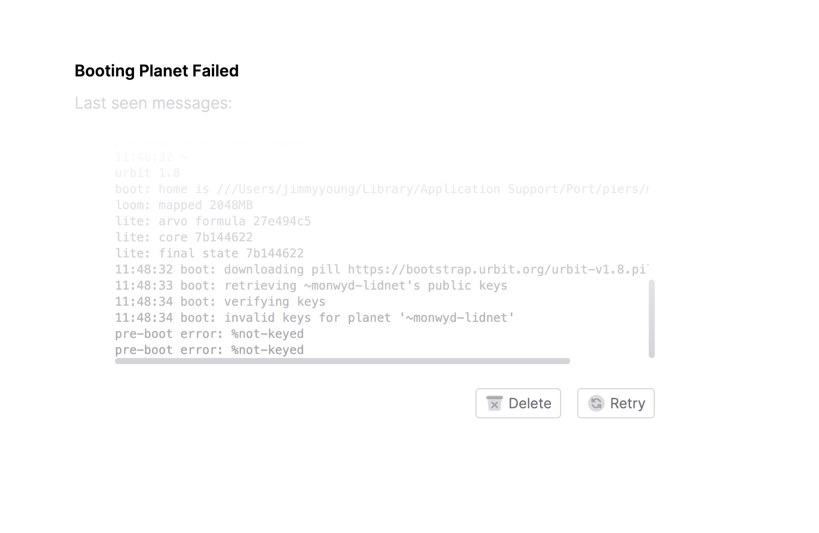Fix the Set Network Keys flow's completion screen · Issue #892 · urbit/bridge · GitHub