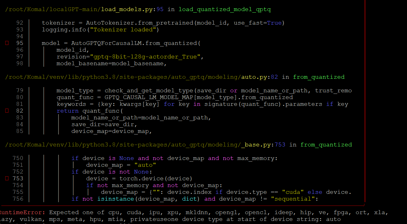 Error when running localgpt.py · Issue #590 · PromtEngineer/localGPT · GitHub