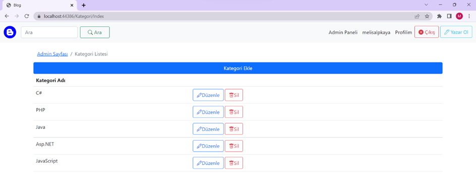 GitHub - melisalpkaya/MvcBlogApplication: It is a blog application written using Asp.Net core and C#