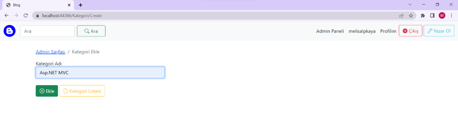 GitHub - melisalpkaya/MvcBlogApplication: It is a blog application written using Asp.Net core and C#