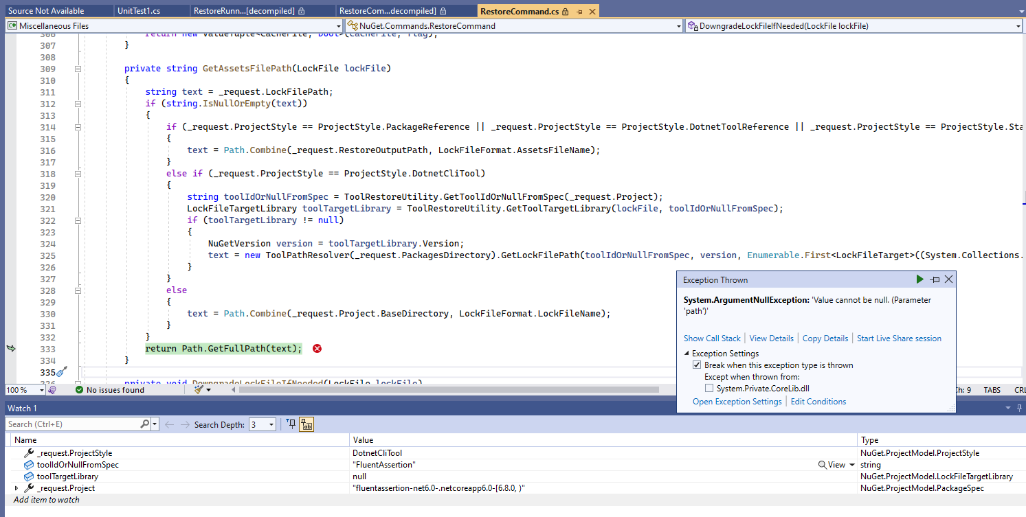 Package not found while restoring causes ArgumentNullException · Issue #12402 · NuGet/Home · GitHub