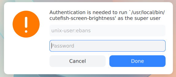Super user perms for changing screen brightness · Issue #2 · cutefish-ubuntu/cutefish-ubuntu ...