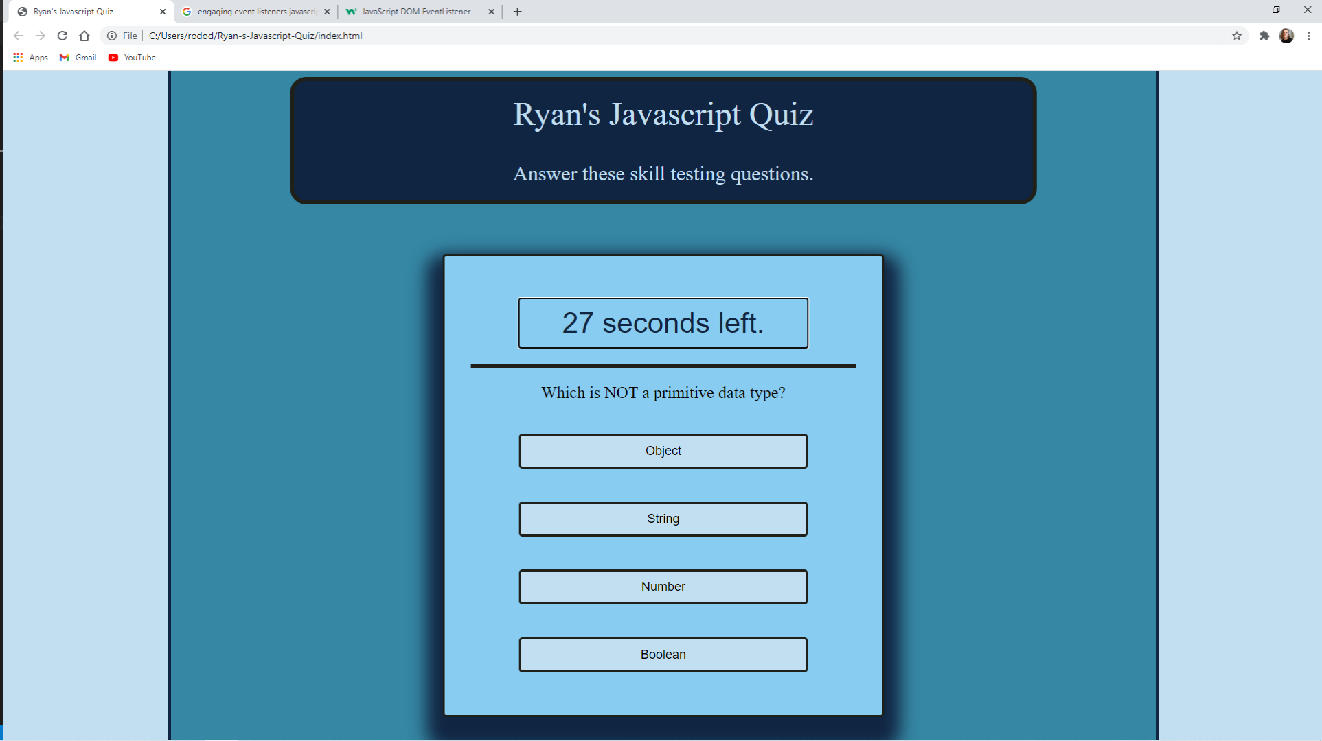 GitHub - RyeBowTie/Ryan-s-Javascript-Quiz