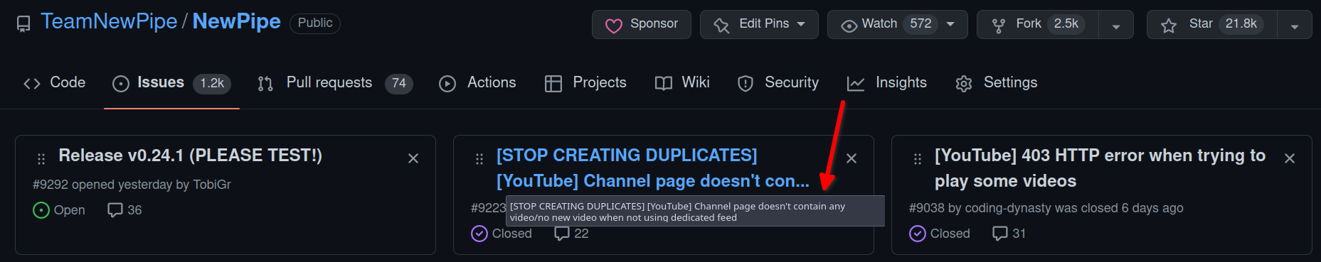 feed not updating · Issue #9304 · TeamNewPipe/NewPipe · GitHub