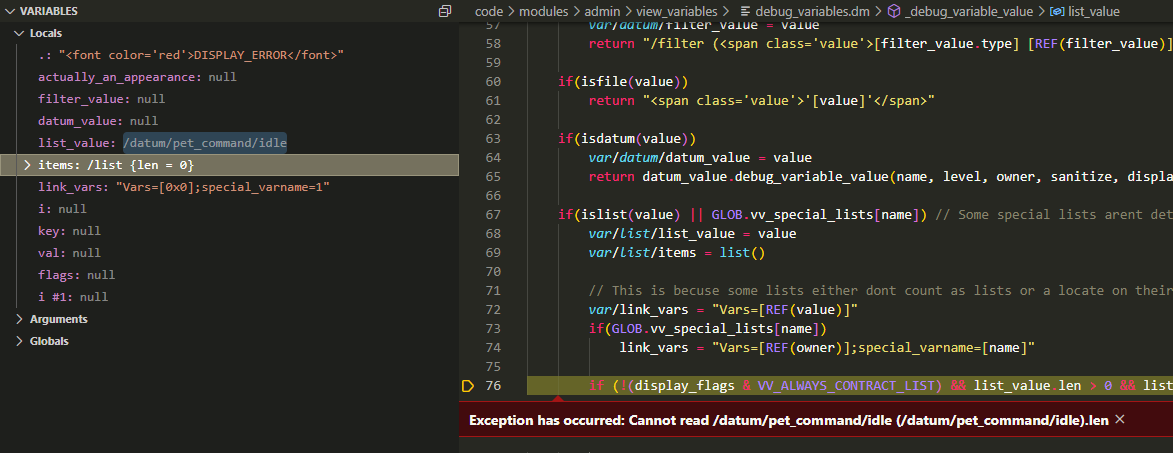 Vv Runtimes When Opened On Mobs · Issue 79264 · Tgstationtgstation · Github