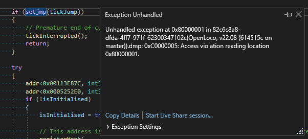 "Exception: Bad vehicle structure" · Issue #1614 · OpenLoco/OpenLoco · GitHub