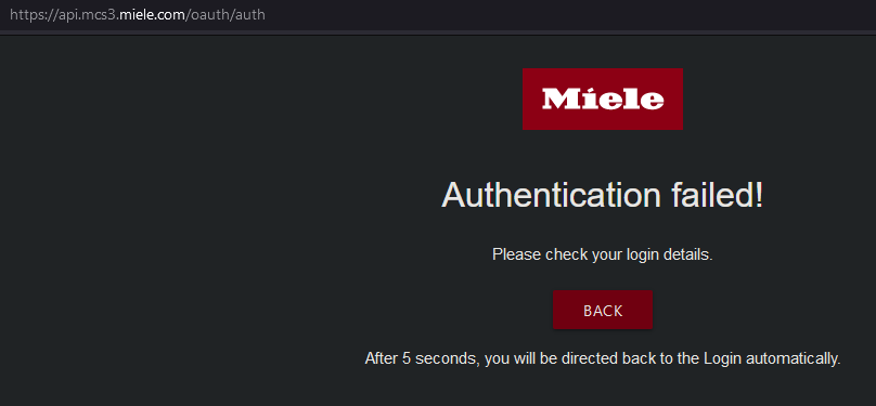 "Authentication failed" while adding integration · Issue #219 · astrandb/miele · GitHub