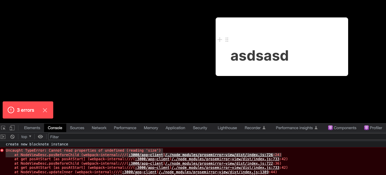 Uncaught TypeError: Cannot read properties of undefined (reading 'size') - Prosemirror · Issue ...