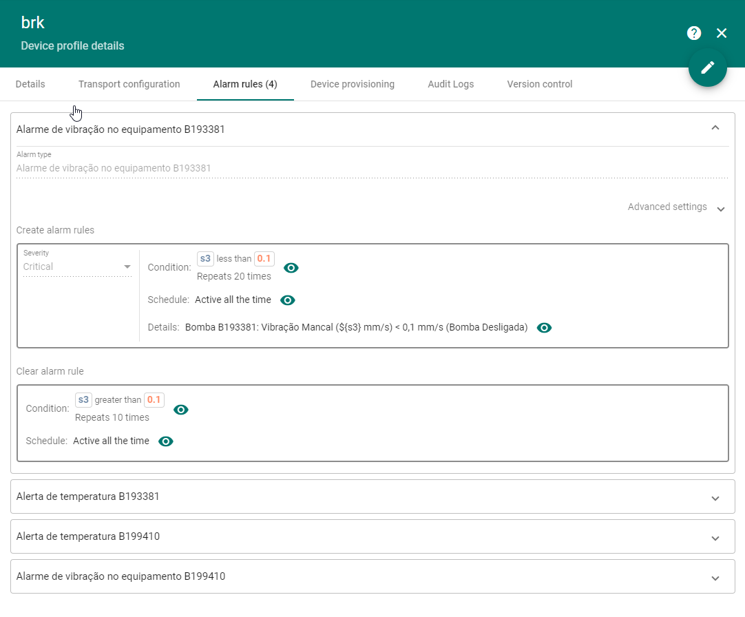 [Question] Device profile alarms configurations in a device level · Issue #8187 · thingsboard ...