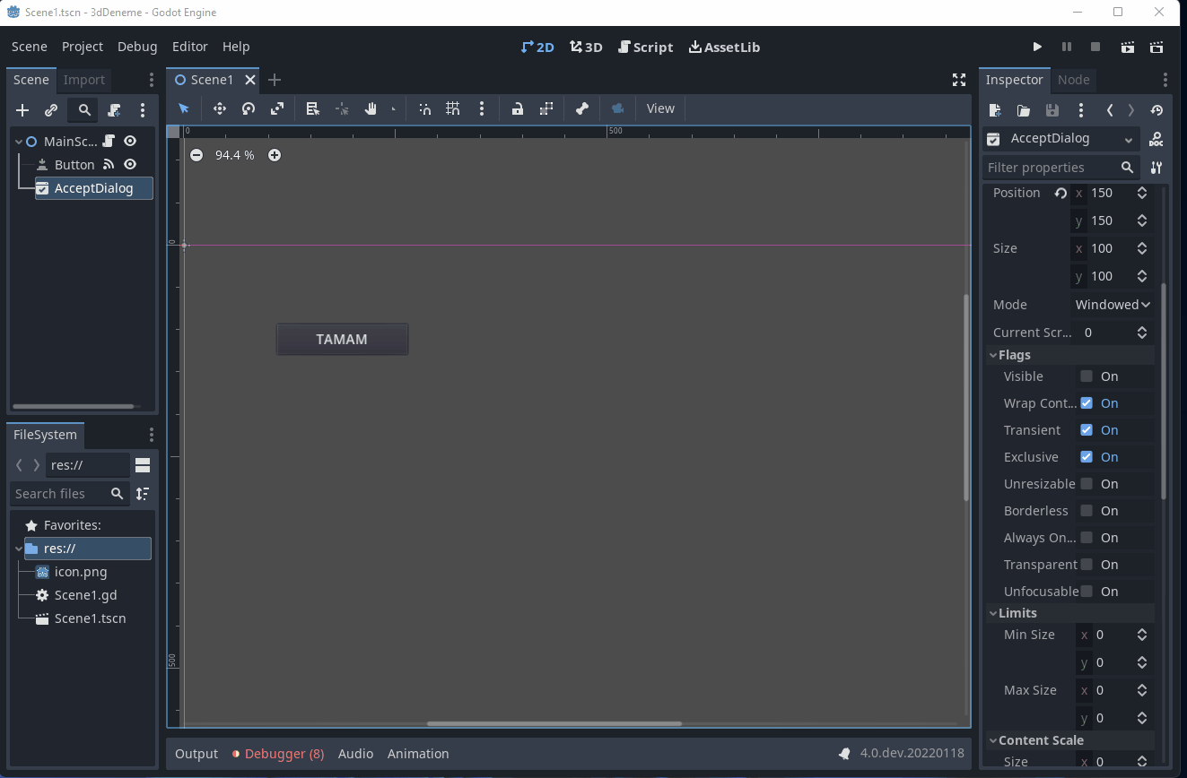 AcceptDialog crashes editor · Issue #56971 · godotengine/godot · GitHub