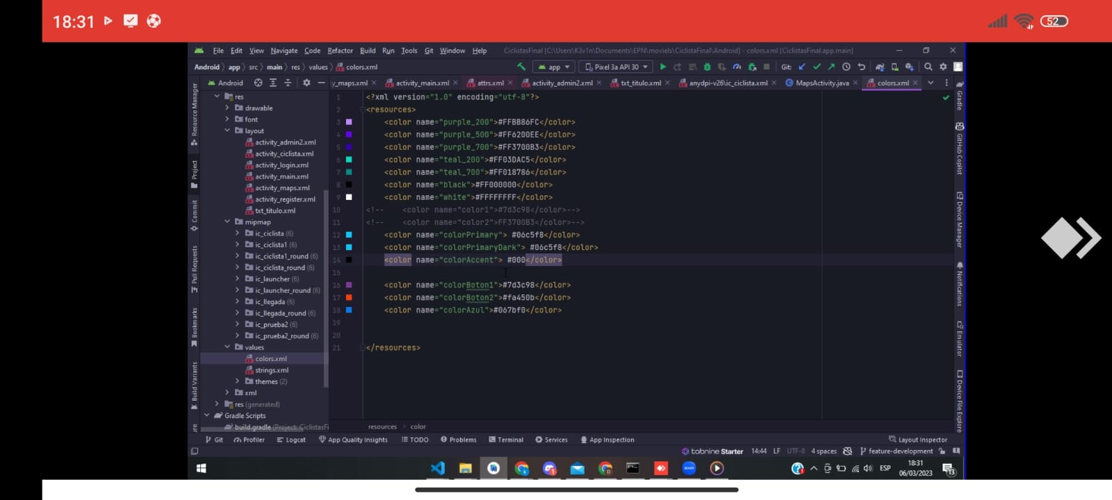 GitHub - Miguel-EMC/CiclistasFinal