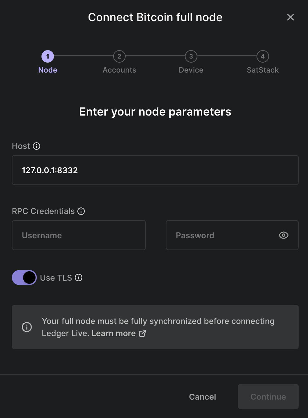 [Bug]: Can't connect to Bitcoin Core RPC with default empty credentials · Issue #3373 · LedgerHQ ...