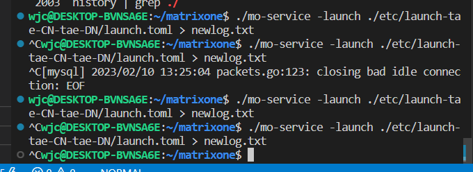 [Bug]: ctrl+c mo can not success · Issue #7777 · matrixorigin/matrixone · GitHub