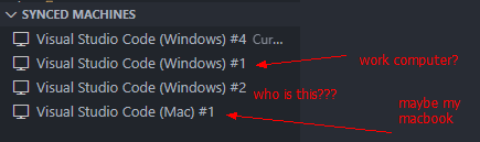 Synced Machines show machine 'Computer Name' · Issue #130403 · microsoft/vscode · GitHub