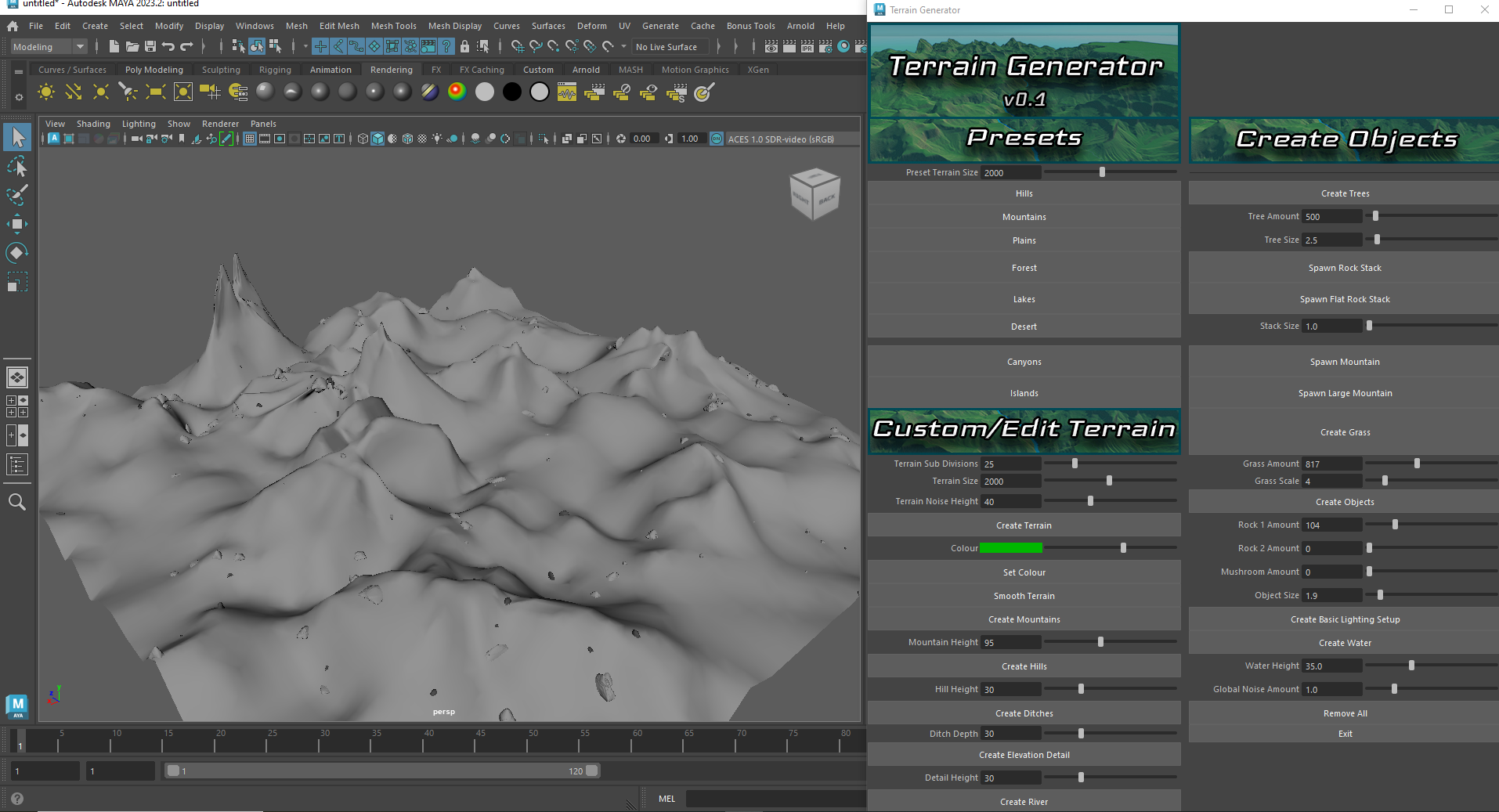 GitHub - RLG42/Maya-Environment-Tool: A Maya tool for making procedural ...