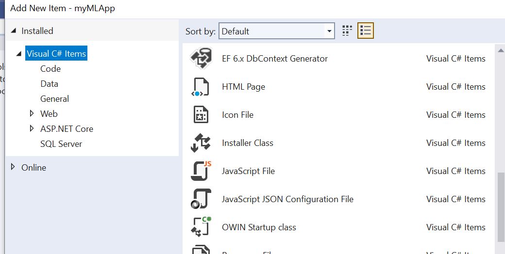 Cannot add new item ML.NET in Visual Studio 2019 · Issue #1783 · dotnet/machinelearning ...