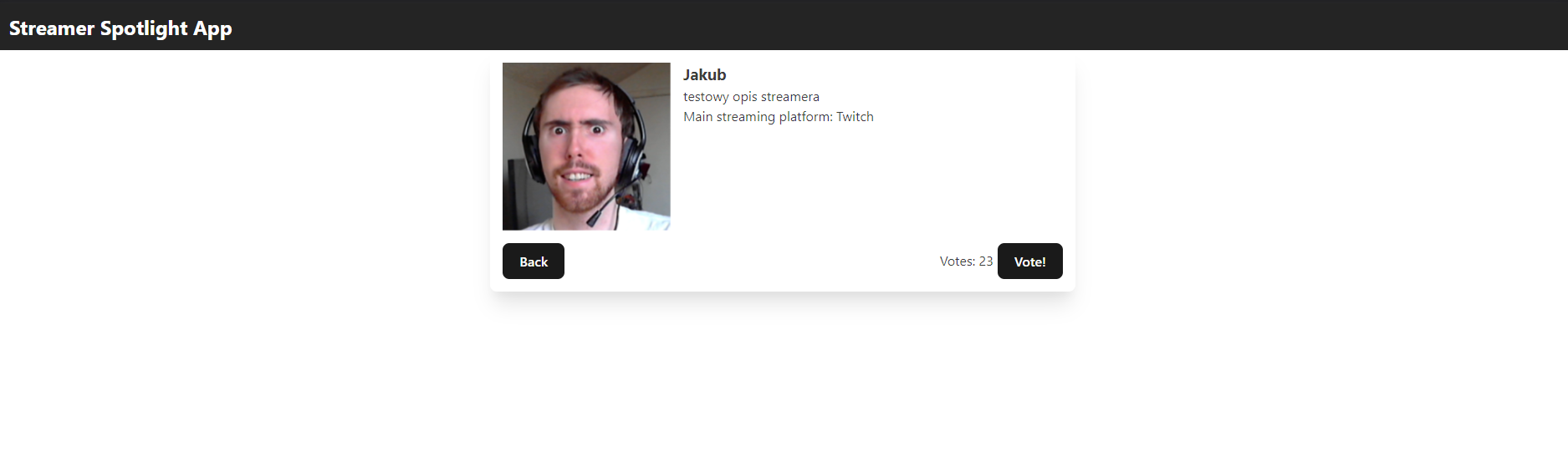 GitHub - GoraJakub/streamer-spotlight-web