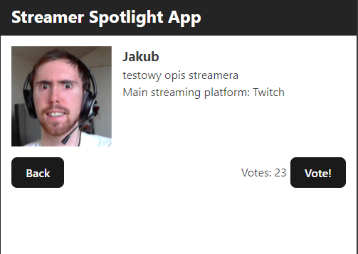 GitHub - GoraJakub/streamer-spotlight-web