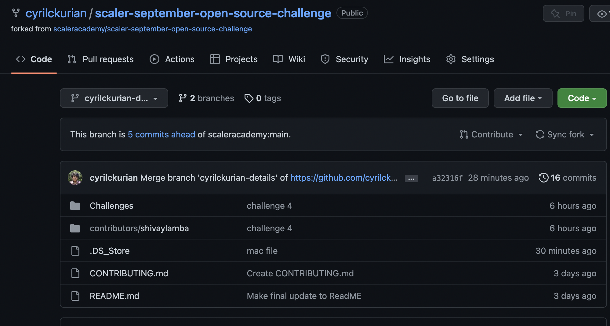 Cyril -Challenge1-30 · Issue #21 · scaleracademy/scaler-september-open-source-challenge-2022 ...