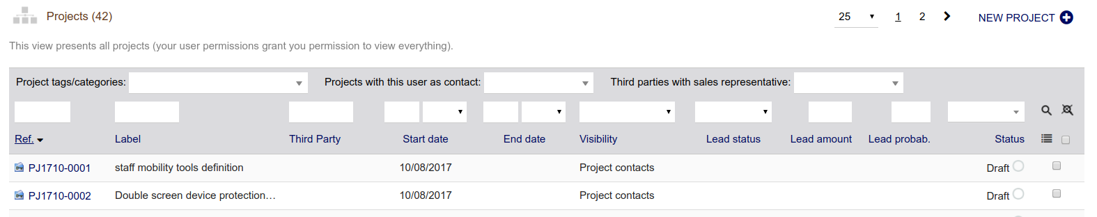 Bug Sql Error In Project List Filtering With Third Partyspace · Issue 11025 · Dolibarr 3188