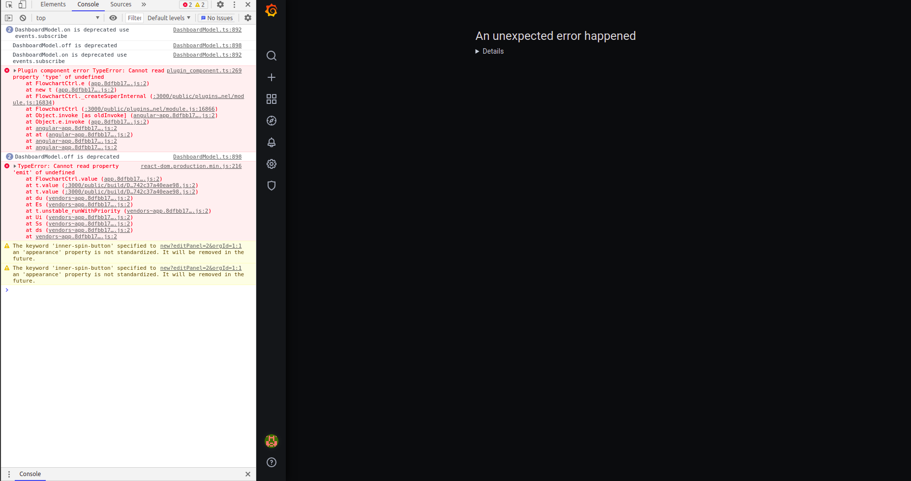 The Error Is Occuring After Installing The Flowcharting Plugin Just After Selecting It From