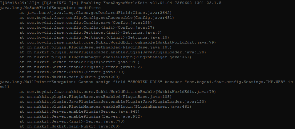 FAWE can't use in Powernukkit · Issue #1354 · PowerNukkit/PowerNukkit · GitHub