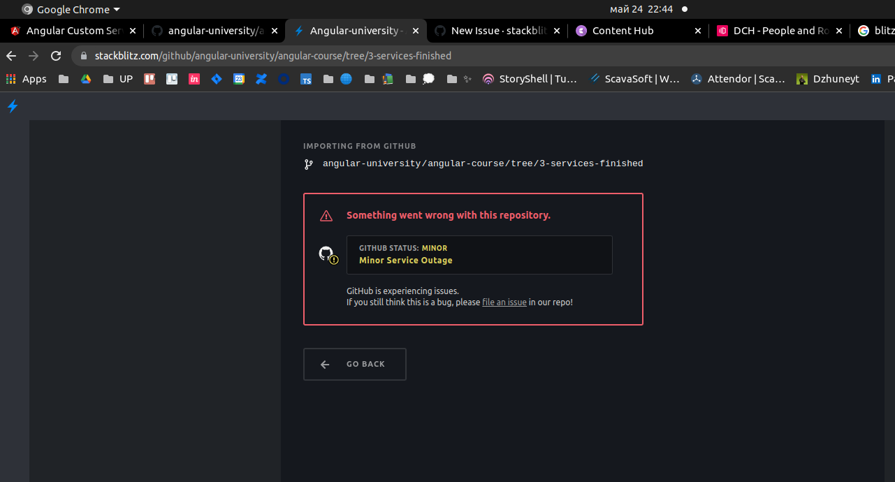 Not able to import project from github branch · Issue #1880 · stackblitz/core · GitHub