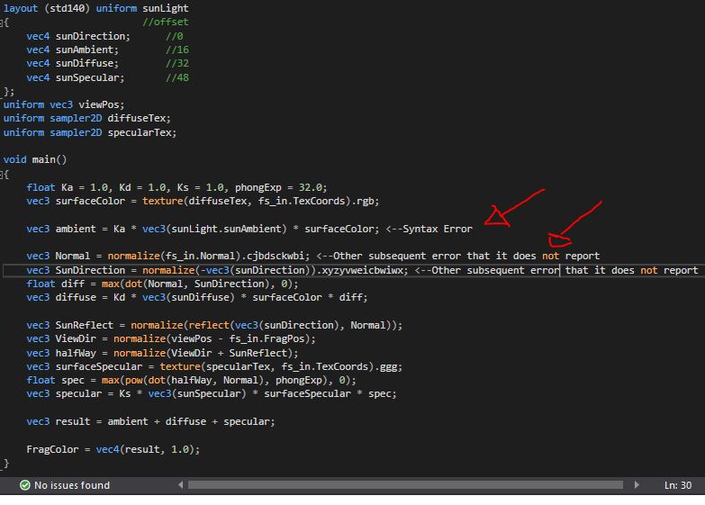 Syntax Error not reported on erroneously calls of internal variables of Uniform Blocks · Issue ...