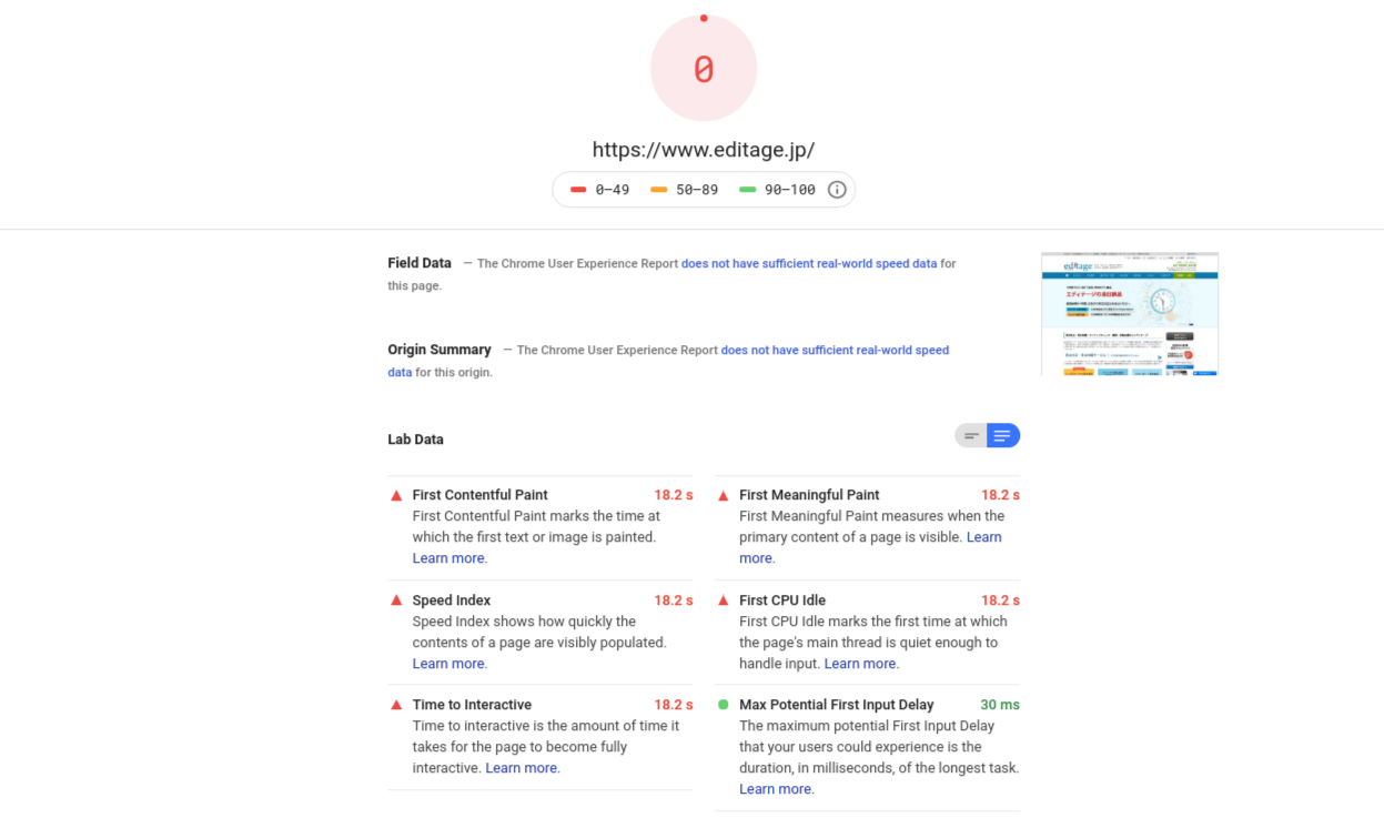 Pagespeed Insights suddenly started giving a score of 0 · Issue #9221 · GoogleChrome/lighthouse ...