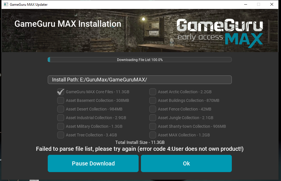 Can't install GameguruMAX Alpha · Issue #1732 · TheGameCreators/GameGuruRepo · GitHub