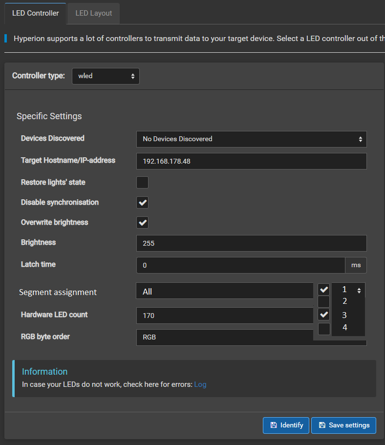 Handle individual WLED segments as isolated instances in Hyperion ...