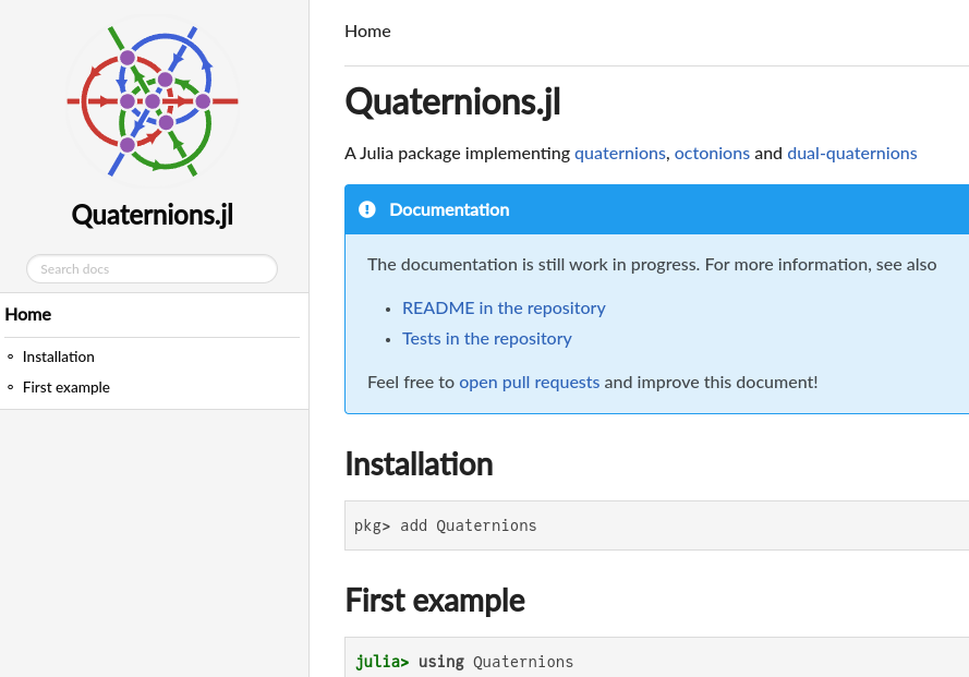 Adding logo to the document · Issue #70 · JuliaGeometry/Quaternions.jl · GitHub