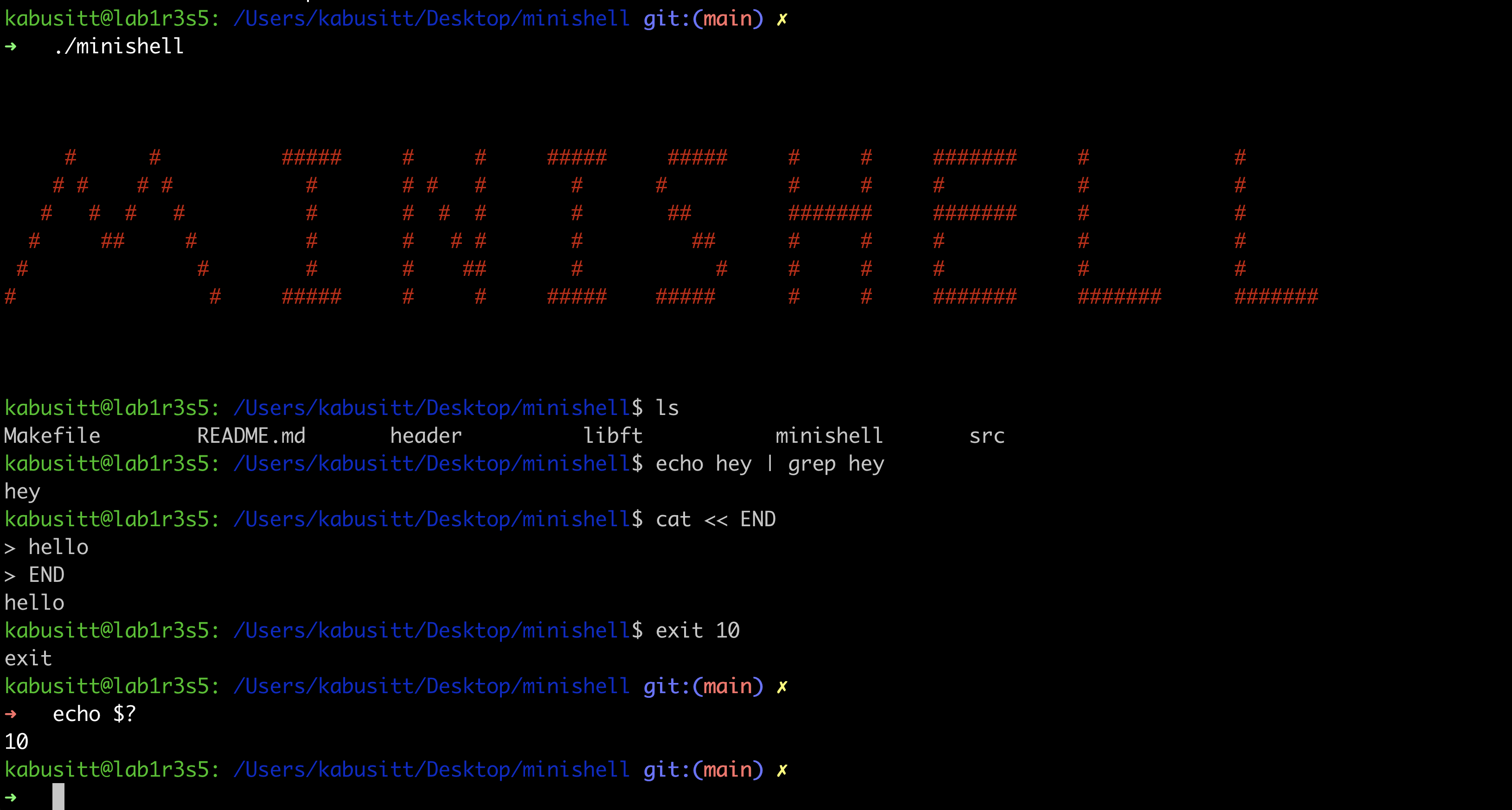 GitHub - kazemsami/minishell