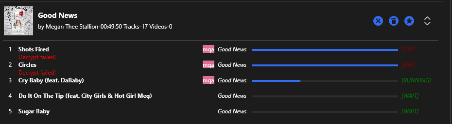 [Bug] Decrypt failed error when download mqa files · Issue #537 · yaronzz/Tidal-Media-Downloader ...