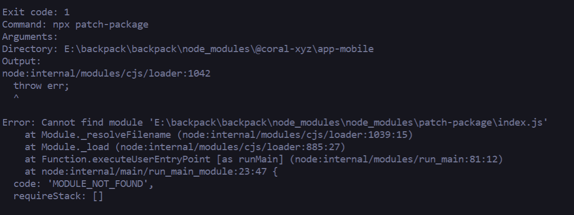 Unable to set up backpack locally! · Issue #2385 · coral-xyz/backpack · GitHub