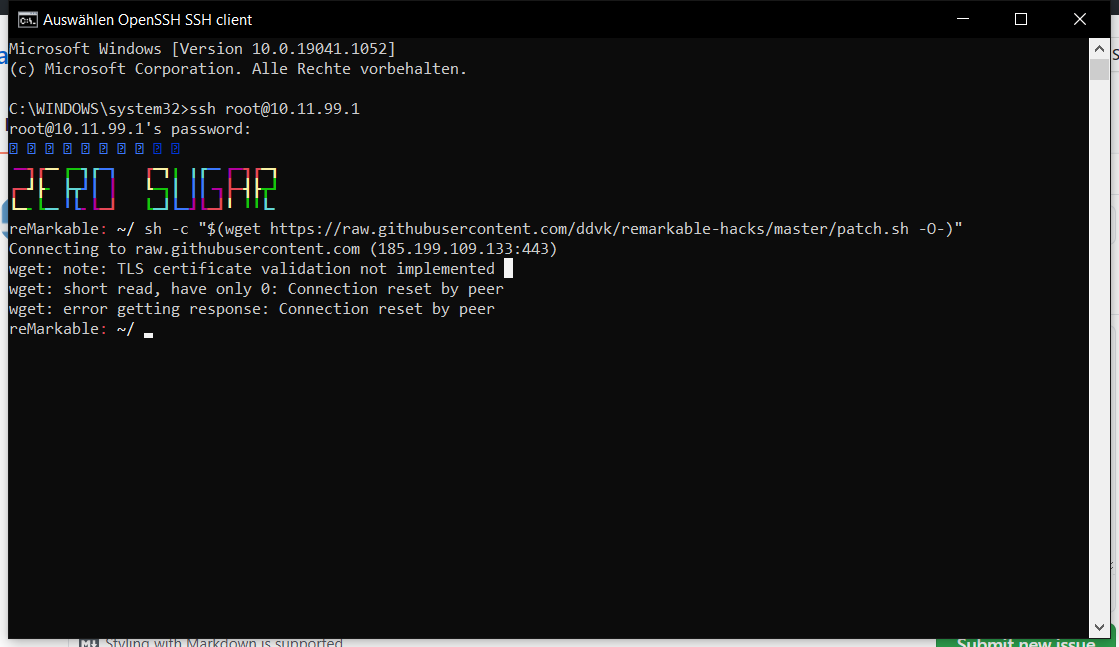 Install issue, TLS certification validation failed · Issue #326 · ddvk/remarkable-hacks · GitHub