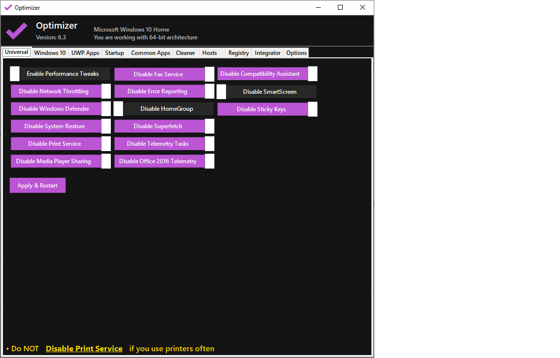 Laptop Camera · Issue #25 · hellzerg/optimizer · GitHub