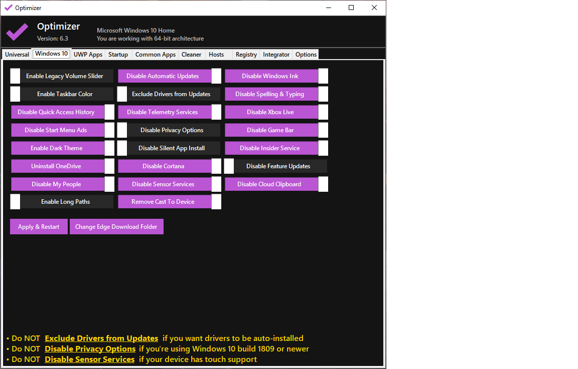 Laptop Camera · Issue #25 · hellzerg/optimizer · GitHub