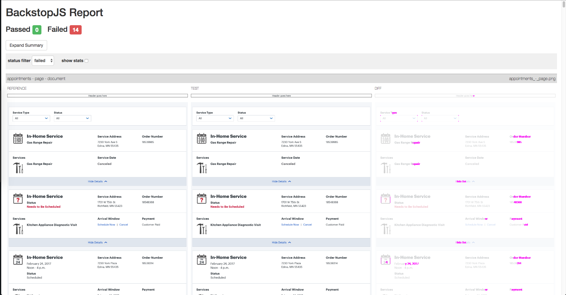 UI improvements on reports · Issue #882 · garris/BackstopJS · GitHub