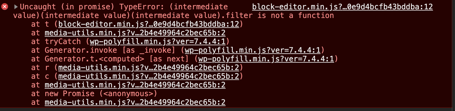Uncaught (in promise) TypeError: (intermediate value)(intermediate ...