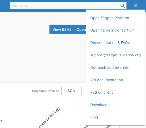 Update links in rewrite navigation bar · Issue #1326 · opentargets/issues · GitHub