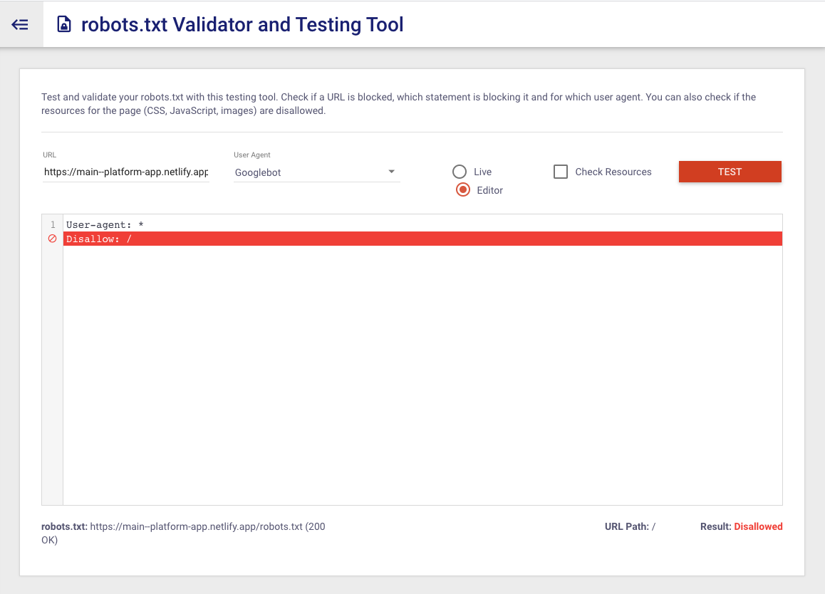 Create default and production robots.txt files · Issue #1496 · opentargets/issues · GitHub