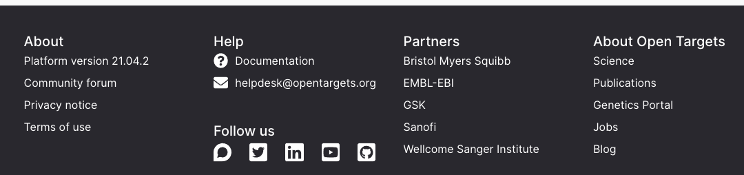 Update footer style and content · Issue #2289 · opentargets/issues · GitHub