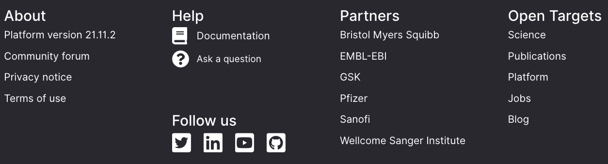 Update the Platform footer component · Issue #1962 · opentargets/issues · GitHub