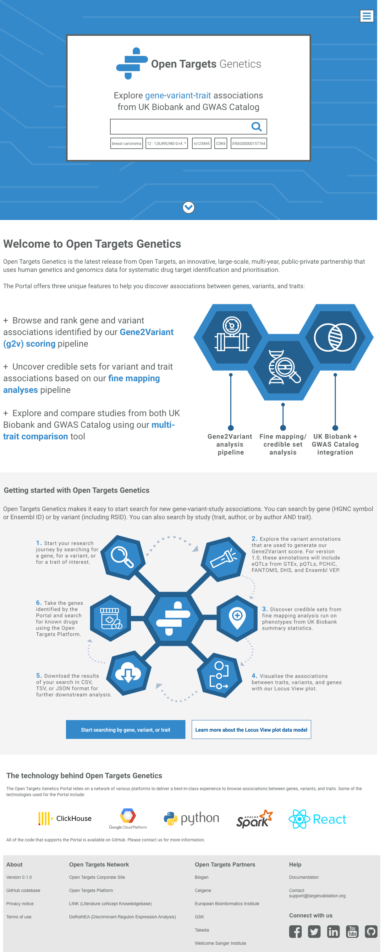 Update layout of homepage · Issue #2310 · opentargets/issues · GitHub