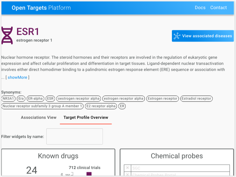 Target profile page rewrite: Dashboard responsive design · Issue #366 · opentargets/issues · GitHub
