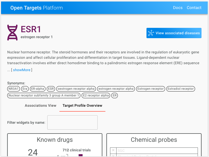 Target profile page rewrite: Dashboard responsive design · Issue #366 · opentargets/issues · GitHub