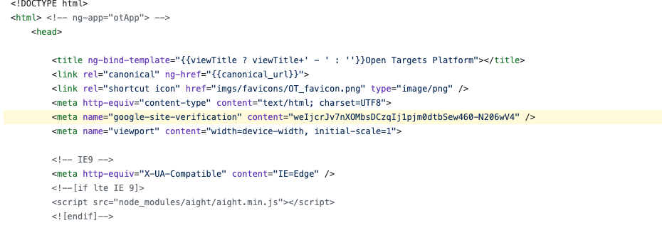Remove google-site-verification tag from webapp · Issue #796 ...