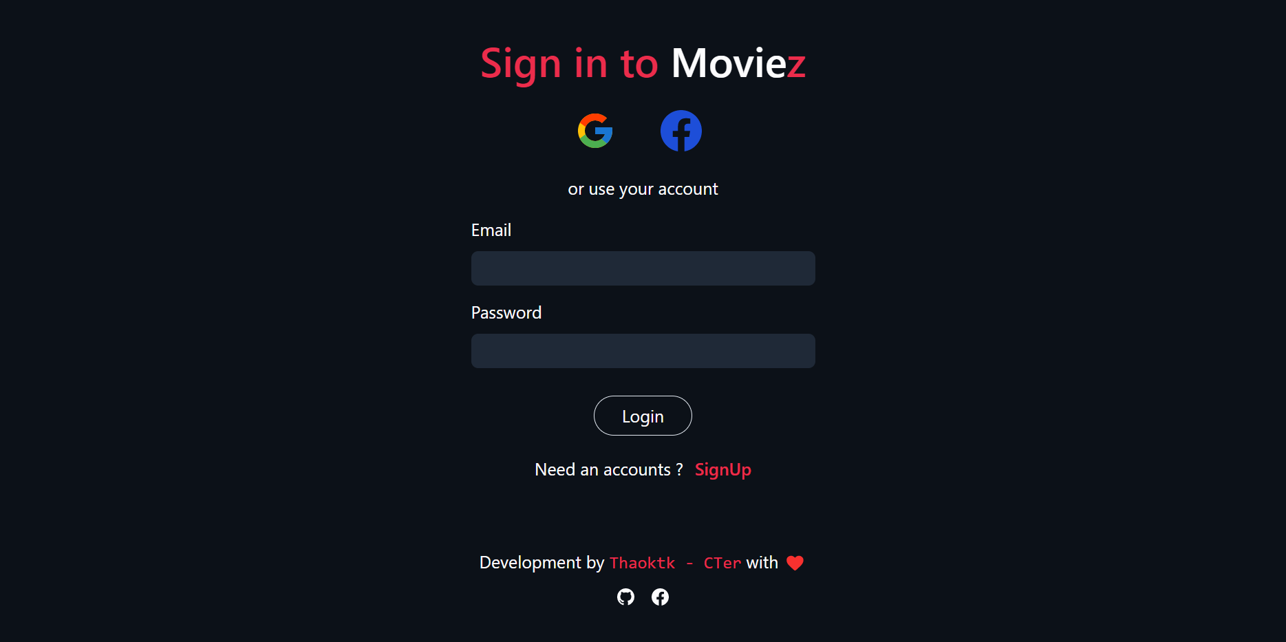 GitHub - thaoktk/moviez: Moviez with ReactJS, Zustand, TailwindCSS, Firebase, ChakraUI and more